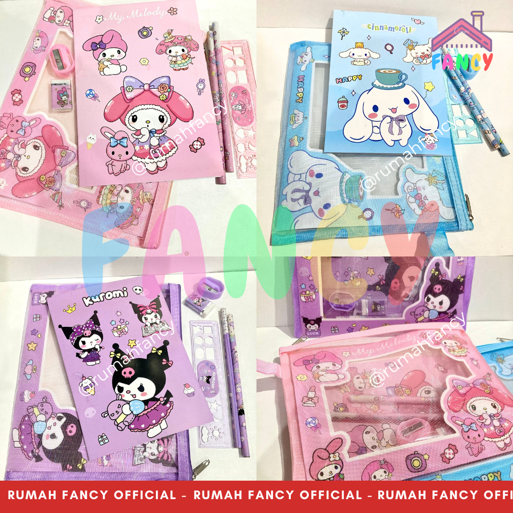Jual Paket Alat Tulis/ Study Set Fancy Map Sleting Jaring 6027 Melody ...