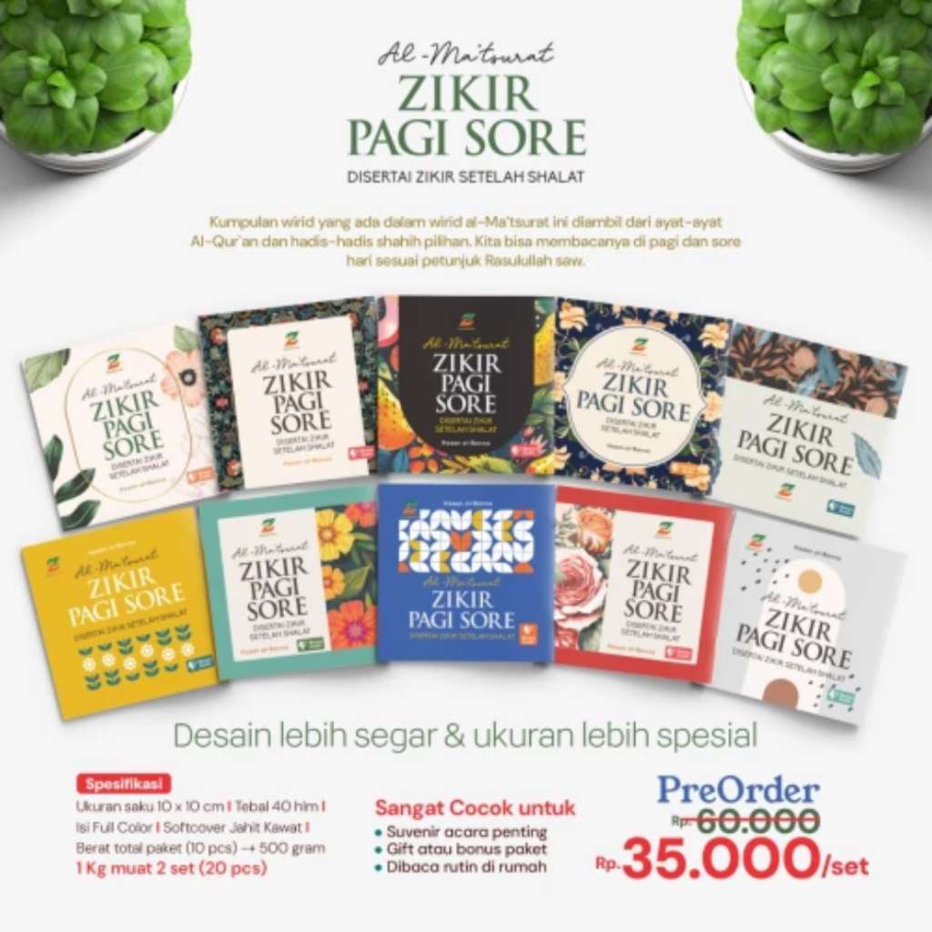 Jual Buku Al Matsurat Zikir Pagi & Sore (1 Paket isi 10 pcs ...