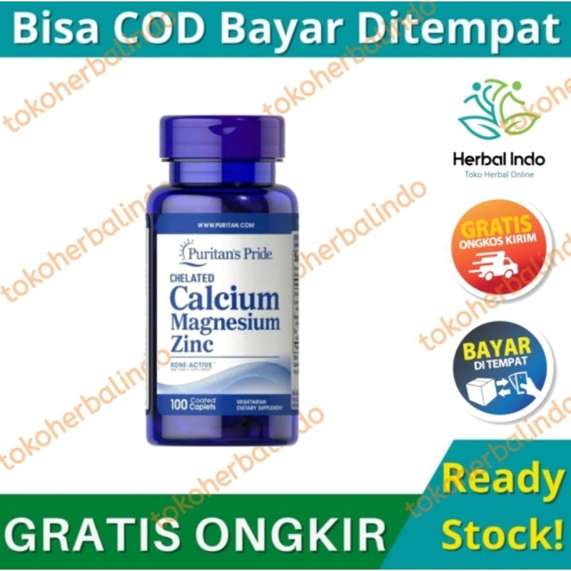 Jual Suplemen Peninggi Badan Terbaik Puritans Pride Calsium Magnesium ...