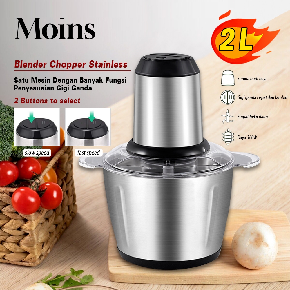 Jual Blender Chopper Stainless 2L Penggiling Daging Elektrik ...