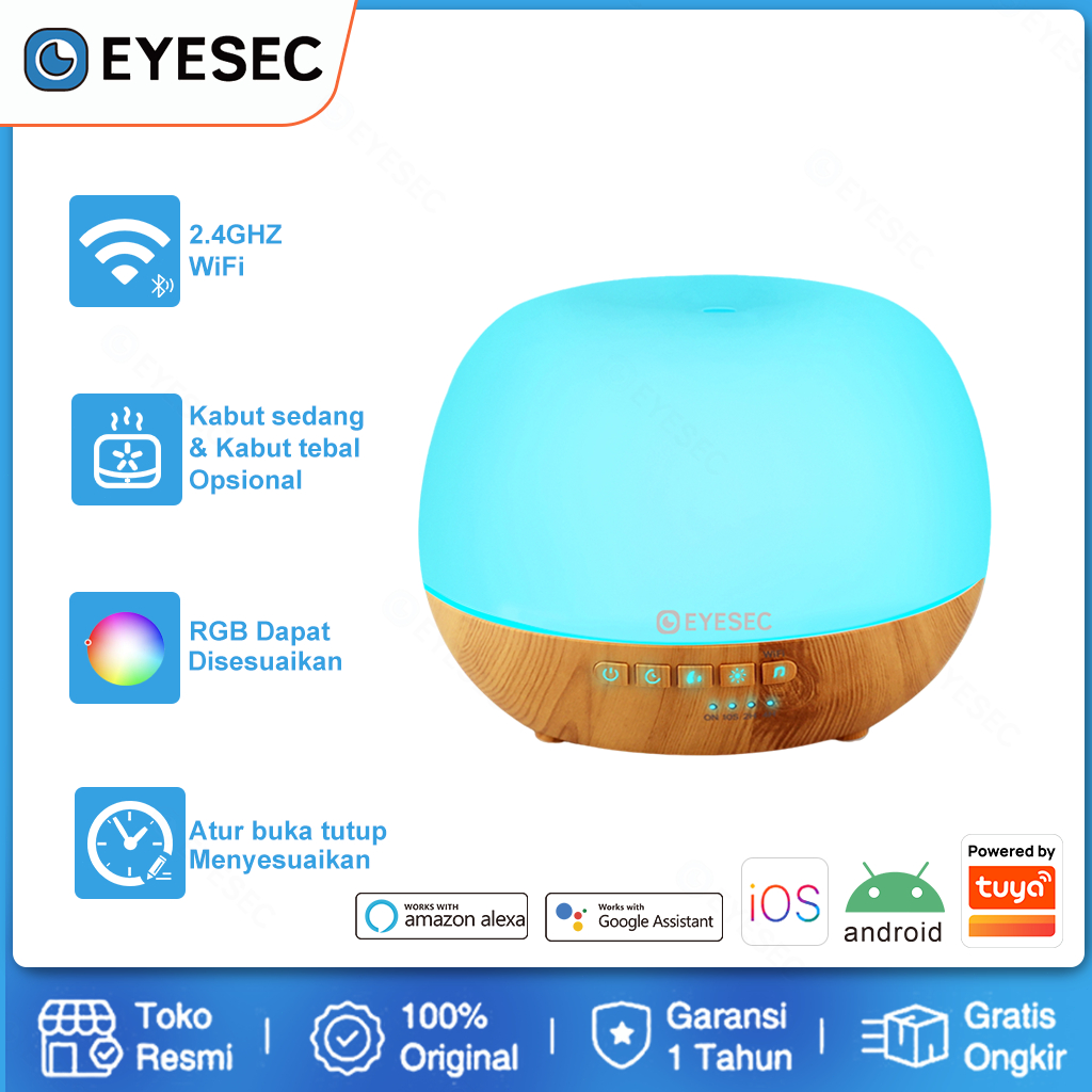 Jual Humidifier Diffuser WiFi+Bluetooth 500ML Humidifier Diffuser ...