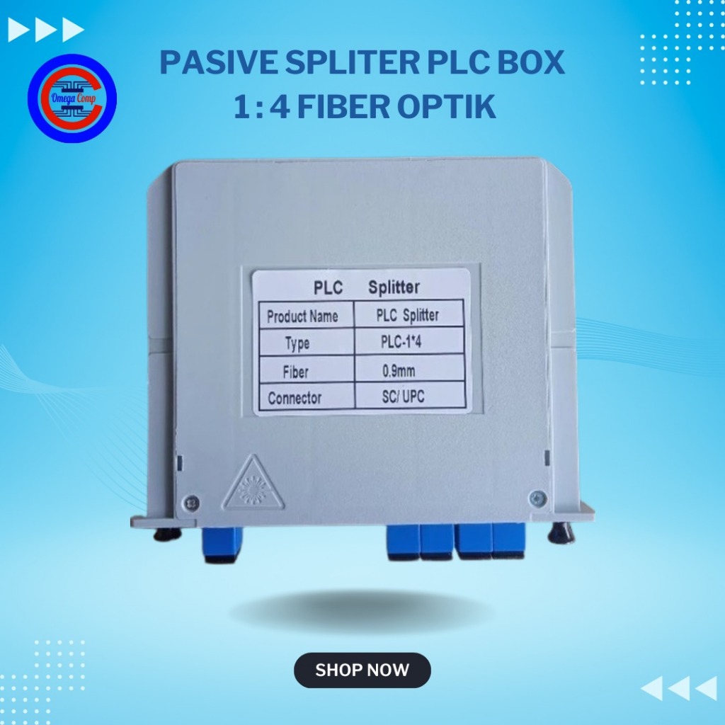 Jual Passive Splitter PLC BOX 1:4 SC UPC Fiber Optik Pasif Splitter FO ...