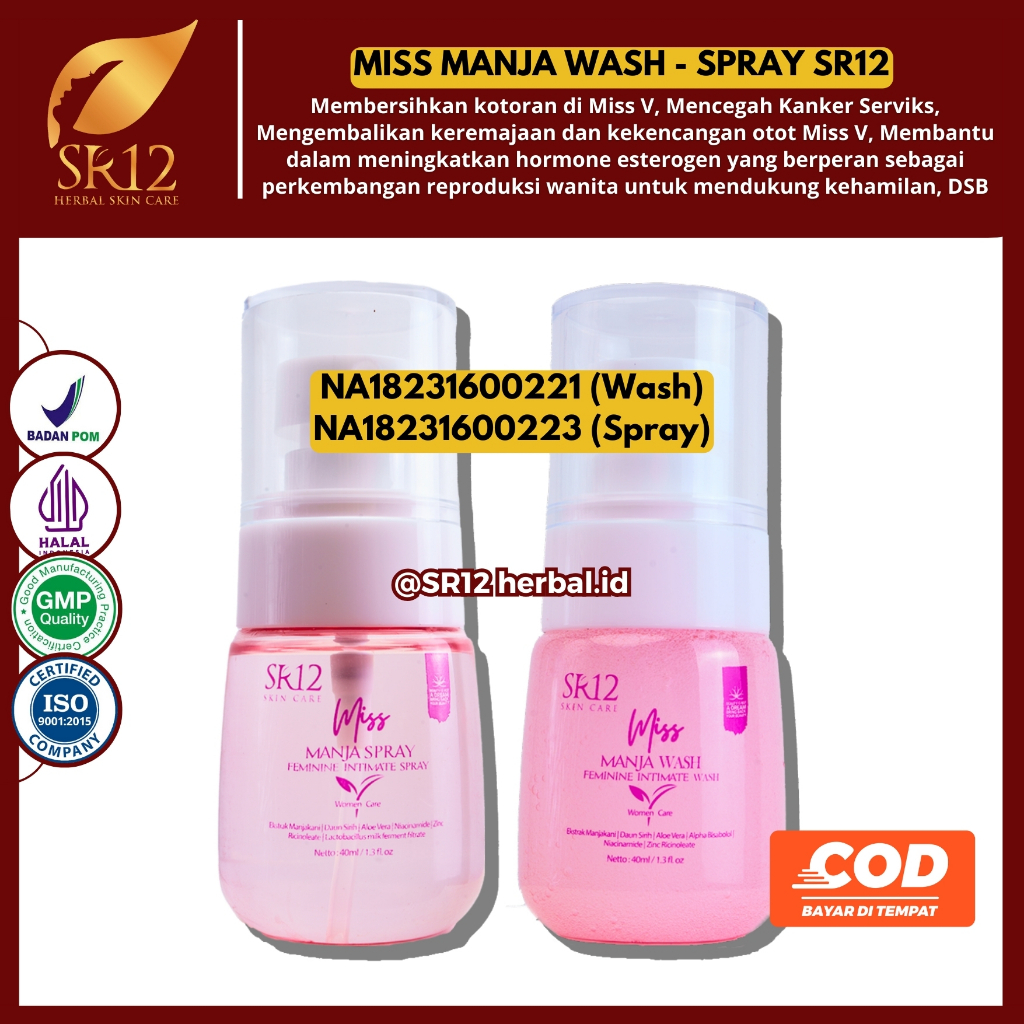 Jual PAKET MISS MANJA WASH SR12 / MANJA SPRAY SR12 / | Shopee Indonesia