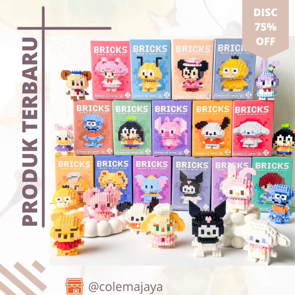 Jual Bricks Building Block Mini Mainan Susun||Mainan Balok Susun Nano ...
