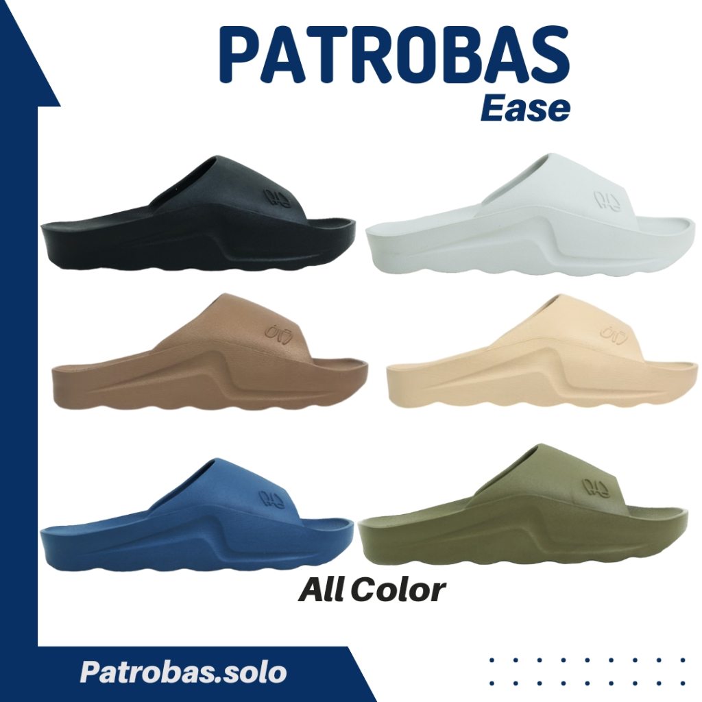 Jual Sandal Patrobas Ease Black Army Ivory Beryl Original Sendal Karet ...