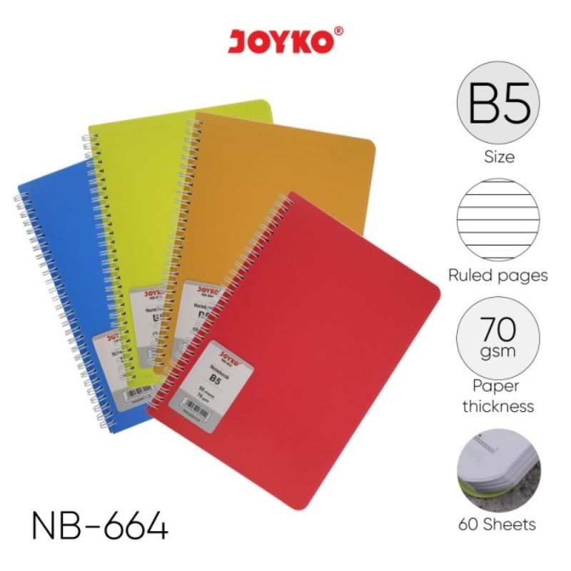 Jual Joyko Notebook NB-664 B5 / Notebook Joyko B5 Nb 664 / Ringbook Joyko B5 / Notebook Joyko NB ...