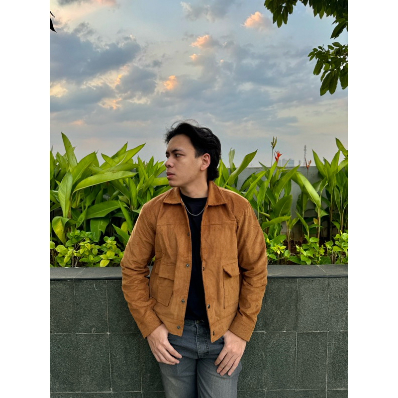 Jual UNBRANDED Jaket Corduroy Boxy Polo Pocket | Shopee Indonesia