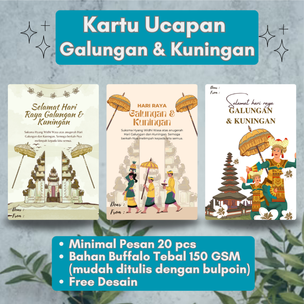 Jual Greeting Card GALUNGAN Kuningan - Gift Card - Kartu Ucapan ...