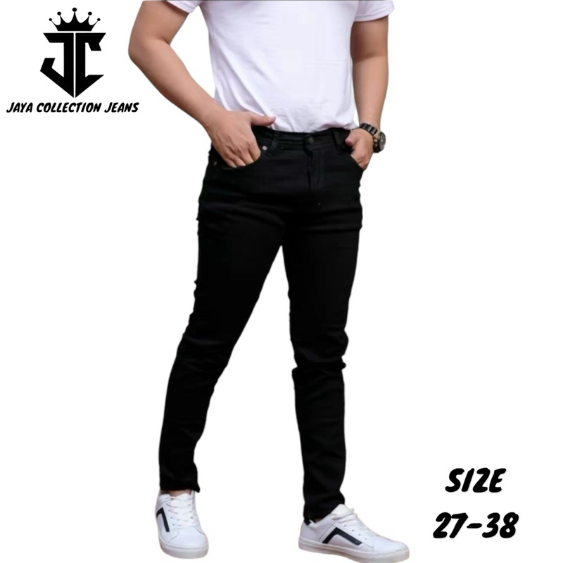 Jual LG TURUN HARGA Celana Lepis Hitam Pria Jeans Panjang Pensil Skinny ...