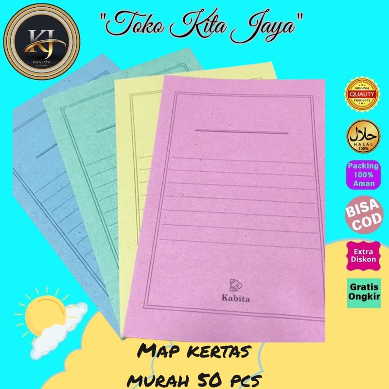 Jual Map kertas/Stop map murah 50 pcs | Shopee Indonesia