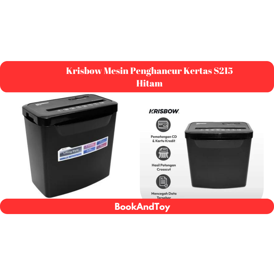 Jual Krisbow Mesin Penghancur Kertas S215 Hitam | Shopee Indonesia