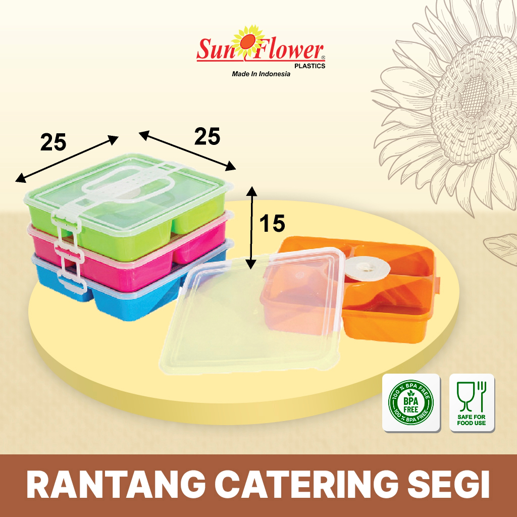 Jual Rantang Bento Plastik / Rantang Segi Anak PLastik / Rantang ...