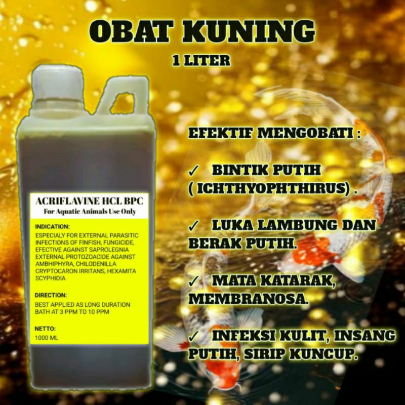 Jual acryflavine/ACRIFLAVINE HCL BPC/OBAT KUNING IKAN HIAS/OBAT LUKA ...