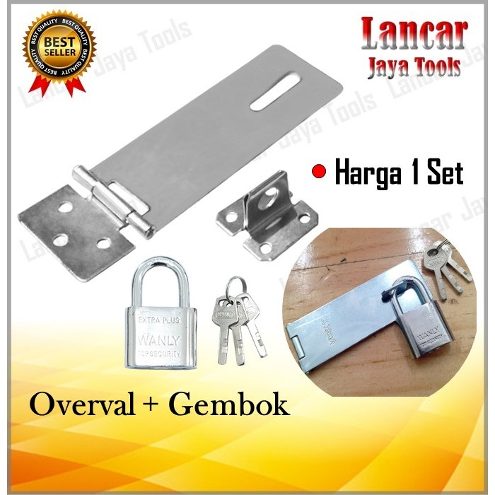 Jual Overval Plat Tebal Galvanis Cantolan Gembok Overpal Pintu Pagar ...