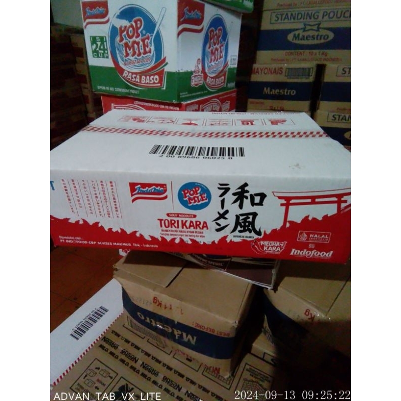 Jual POP MIE TORI KARA RAMEN KUAH RASA AYAM PEDAS CUP 1 KARTON ISI 12 ...