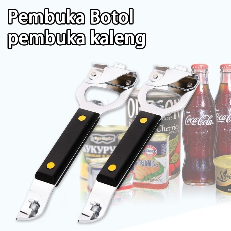 Jual Can Opener / Alat Pembuka Botol Stainless Steel 3 in 1 Pembuka ...