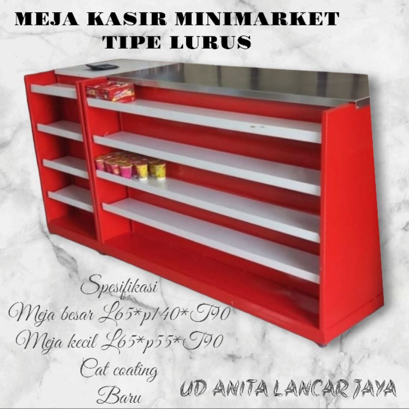 Jual MEJA KASIR MINIMARKET MINIMALIS MODEL LURUS FREE ONGKIR AREA ...