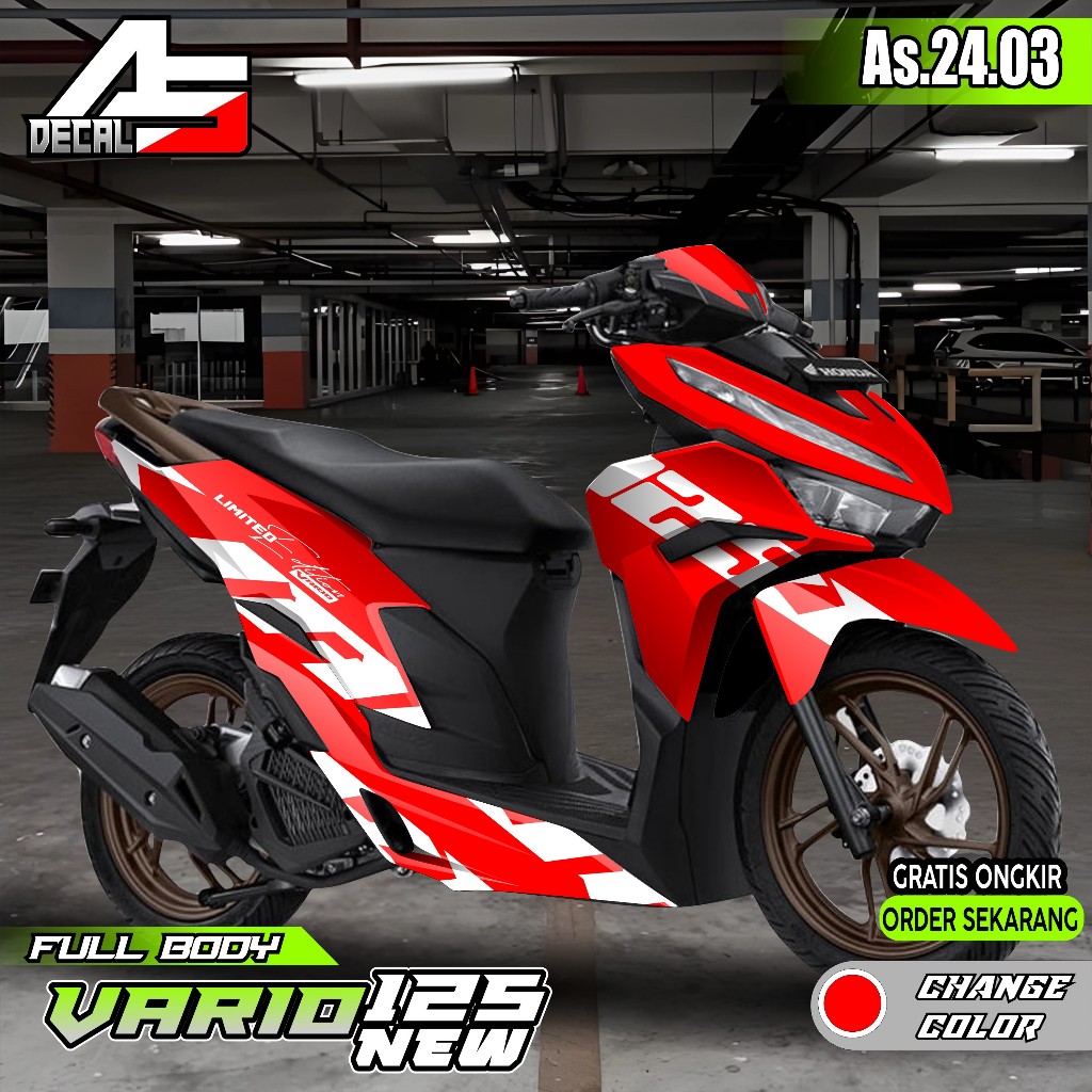 Jual Decal Sticker Full body Honda Vario 125 New 2022 2023 2024 Sticker Vario 125 new Desain ...