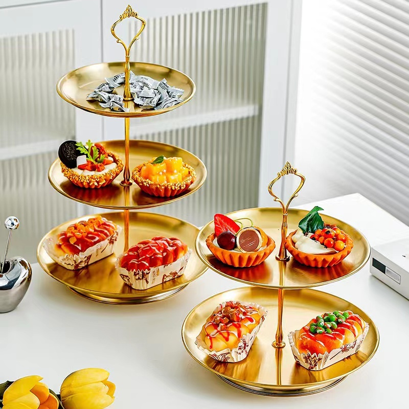 Jual Premiere_home Tier Cake Stand Holder Gold Premium Multi Layer ...