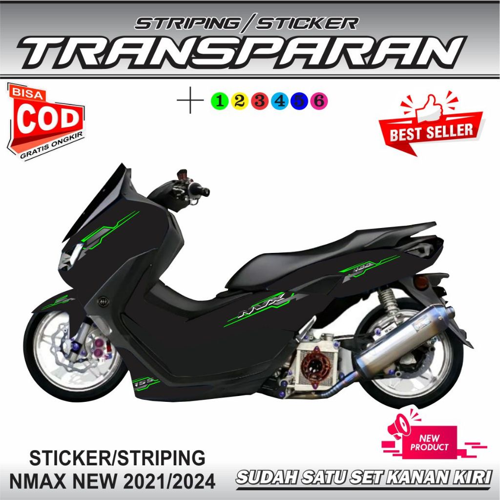 Jual Sticker Striping Sticker Transparan Uv Bening NMAX New 155 Art ...