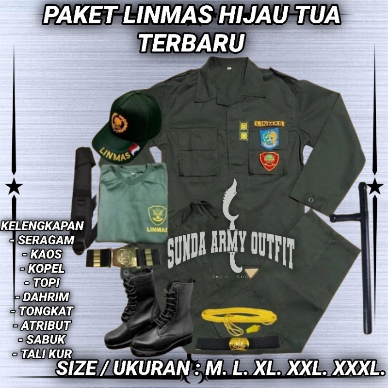 Jual SERAGAM LINMAS SERAGAM LINMAS HIJAU ARMY SERAGAM LINMAS HIJAU TUA ...