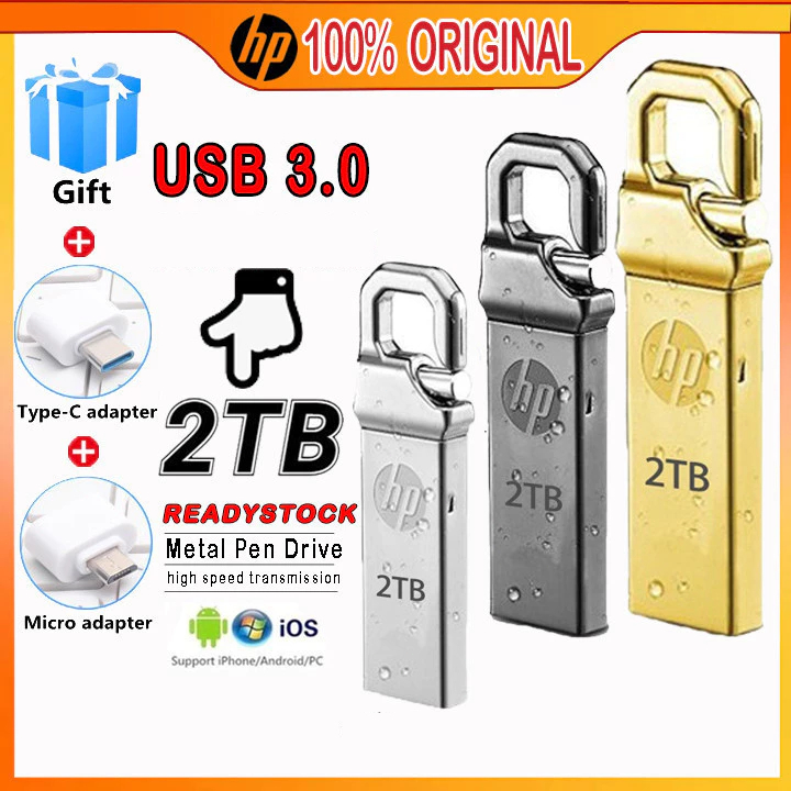 Jual HP USB Flash Drive 2TB Metal High Speed Pendrive USB3.0 Flash ...