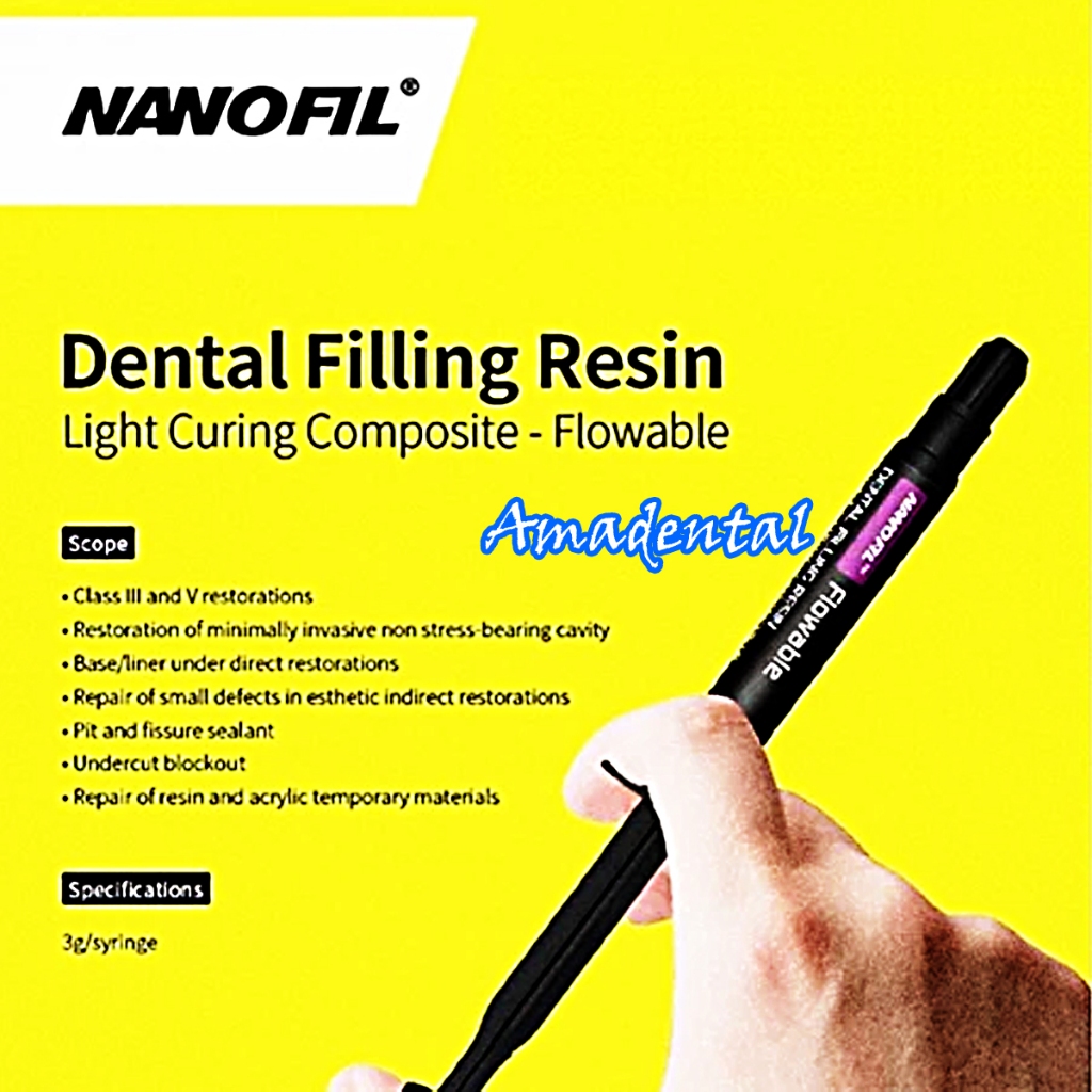 Jual composite flow nanofil dental filling resin nanofil flowable ...