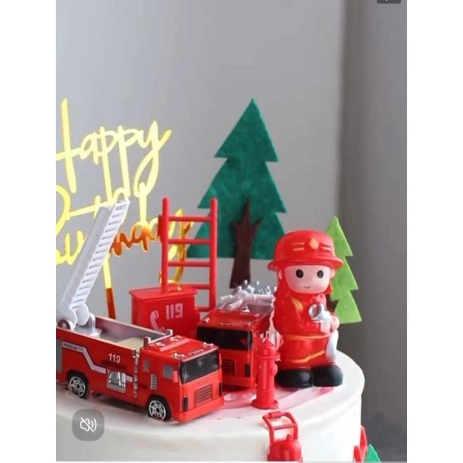 Jual ~ HM8 ~ PAJANGAN KUE ALAT PEMADAM KEBAKARAN / HIASAN KUE FIRE ...