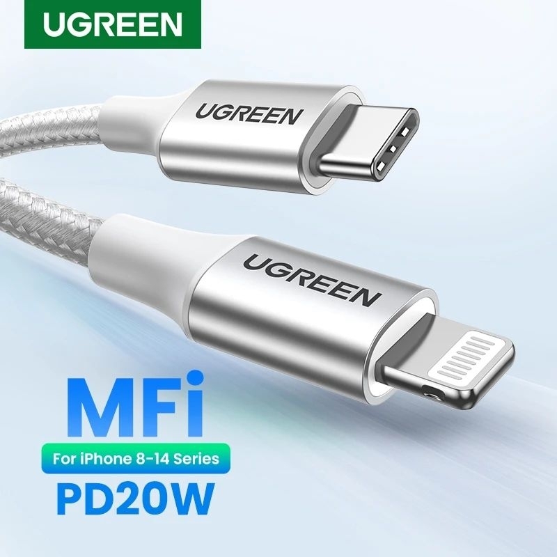Jual UGREEN Kabel Data iPhone iPad MFi Type C to Lightning 14 13 12 11 XR 8 Fast Charging Cable ...