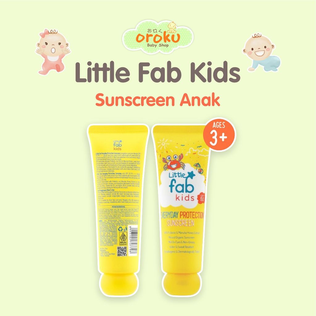 Jual LITTLE FAB EVERYDAY PROTECT SUNSCREEN SPF50 40ML / SUNSCREEN ANAK ...