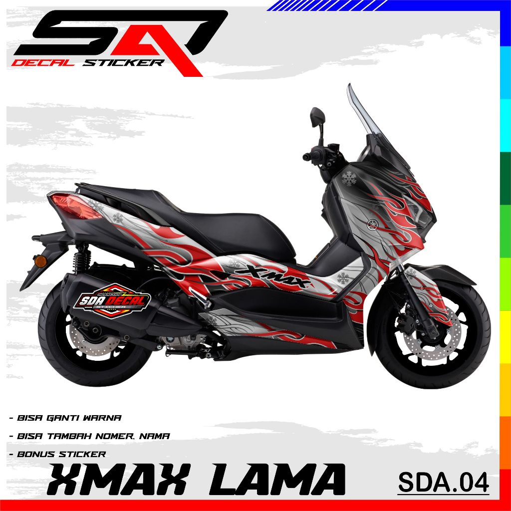 Jual Decal Sticker XMAX LAMA Full Body Motif Grafis Api Premium Racing ...