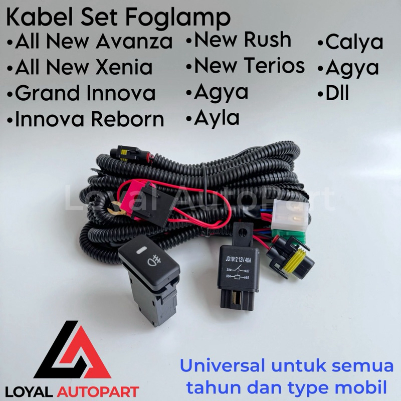 Jual Kabel Foglamp Avanza Xenia Innova Agya Calya Ayla Sigra Rush Vios ...