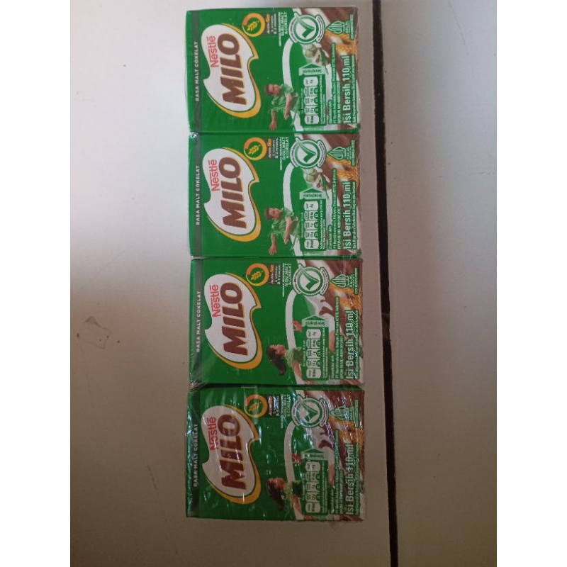 Jual susu uht Milo isi 4pak/kemasan 110g | Shopee Indonesia