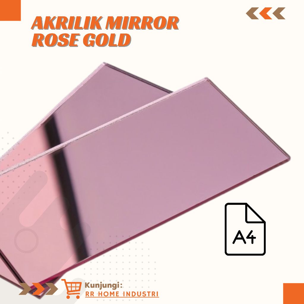 Jual Akrilik Mirror Acrylic Sheet Rose Gold - Ukuran A4 | Shopee Indonesia