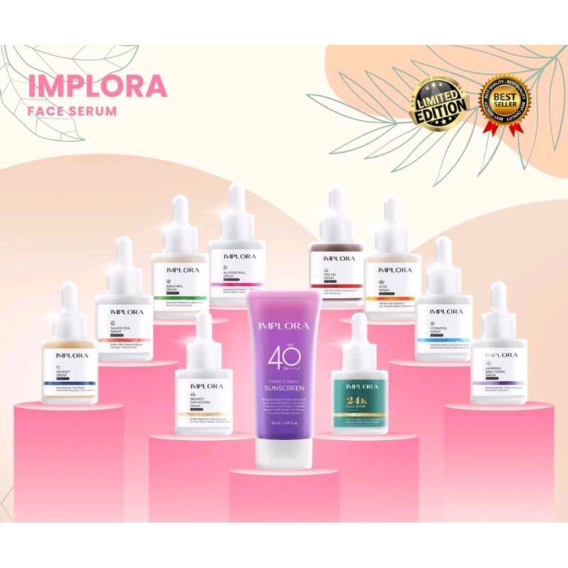 Jual Implora Serum | Acne | 24k Gold | Peeling | Midnight | Hydrating ...