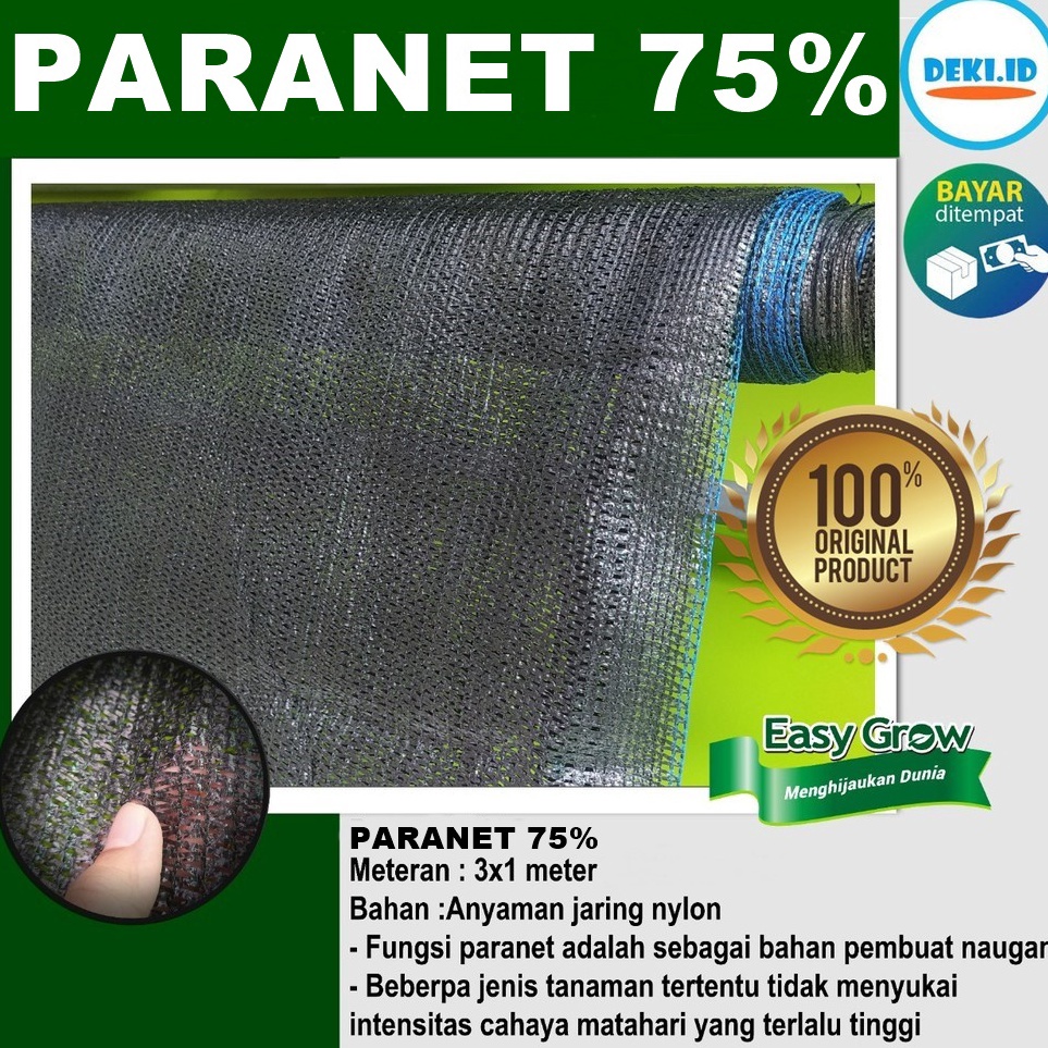 Jual Serba Serbu Paranet 75 Easy Grow Lebar 3 Meter Shading Net Jaring ...