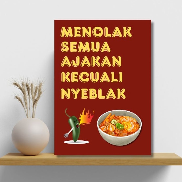 Jual KF7 Hiasan Dinding warung seblakHiasan Dinding ruang makanHiasan ...