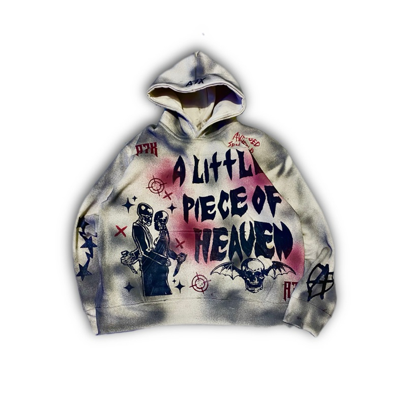 Jual Boxy hoodie a7x// Graffiti death | Shopee Indonesia