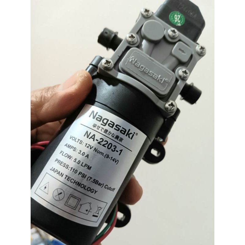 Jual Pompa semprotan Hama Sprayer Elektrik DC 12V NAGASAKI 110Psi ...