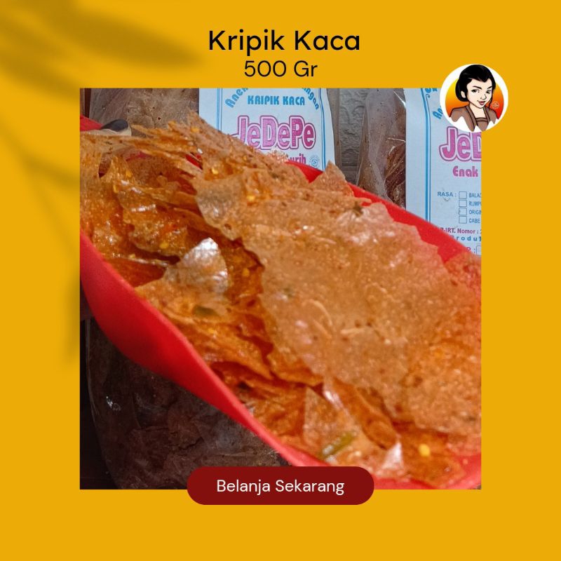 Jual KERIPIK KACA PEDAS GILA/ CAMILAN MAK'E/ CEMILAN KRIPCA PEDAS ...