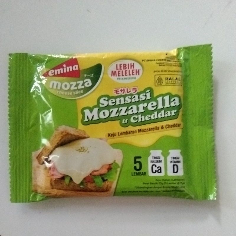 Jual emina Cheese Mozza Keju Lembaran Mozzarella & Cheddar 5 slice x 15 ...