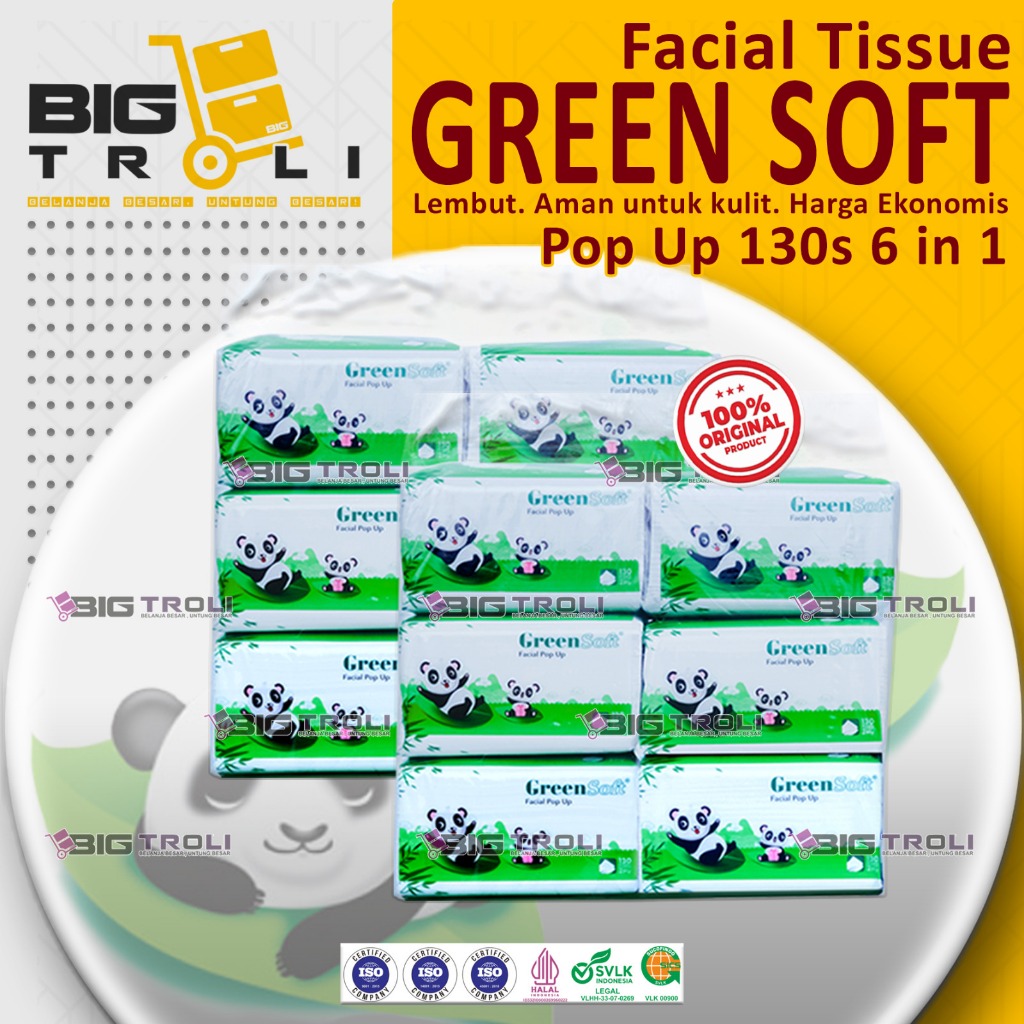 Jual (Paket 12 pcs) Green Soft Pop-Up 130's Tissue Kotak Kecil | Shopee ...