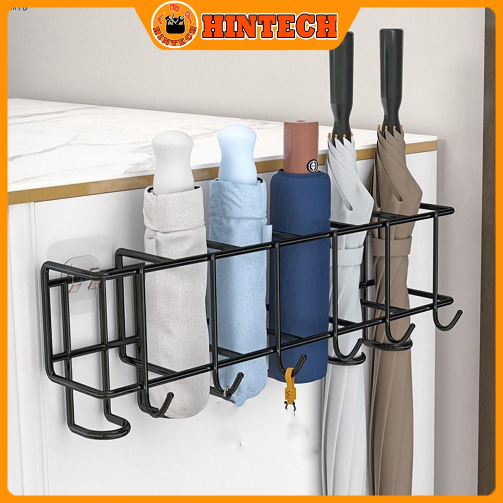 Jual Umbrella Rack Wall-mounted Umbrella Storage Rack 4/6 Grids Metal ...