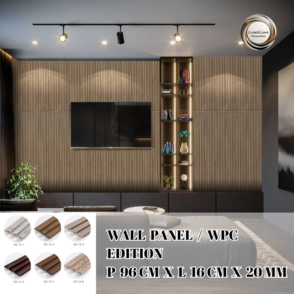 Jual WPC Dekorasi Dinding 96 cm X 16 cm X 20 mm Panel Dinding Kayu ...