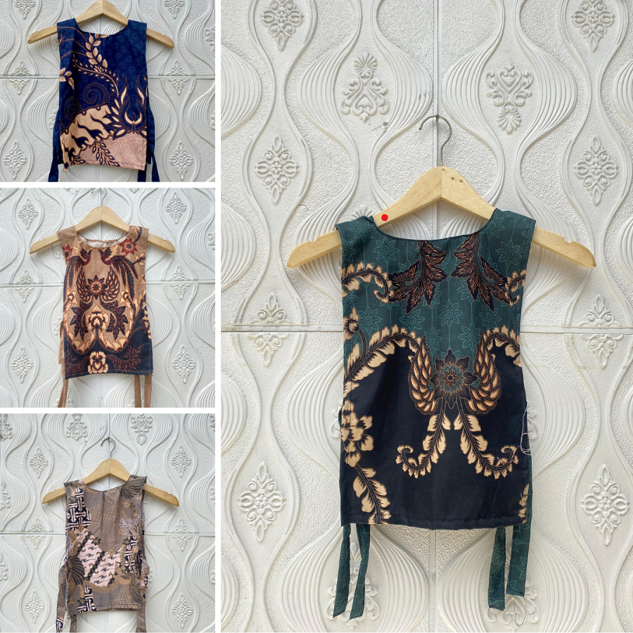 Jual Vest Batik Anak Motif Jumputan Rompi Outer Perempuan Usia 3 4 5 ...
