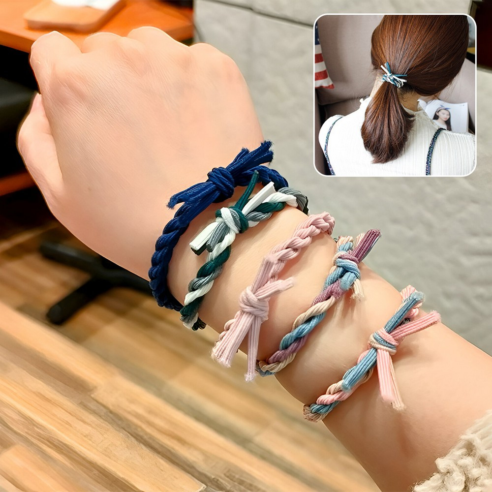 Jual Ikat Rambut Kepang Model Gelang Wanita Korean Fashion / Karet ...