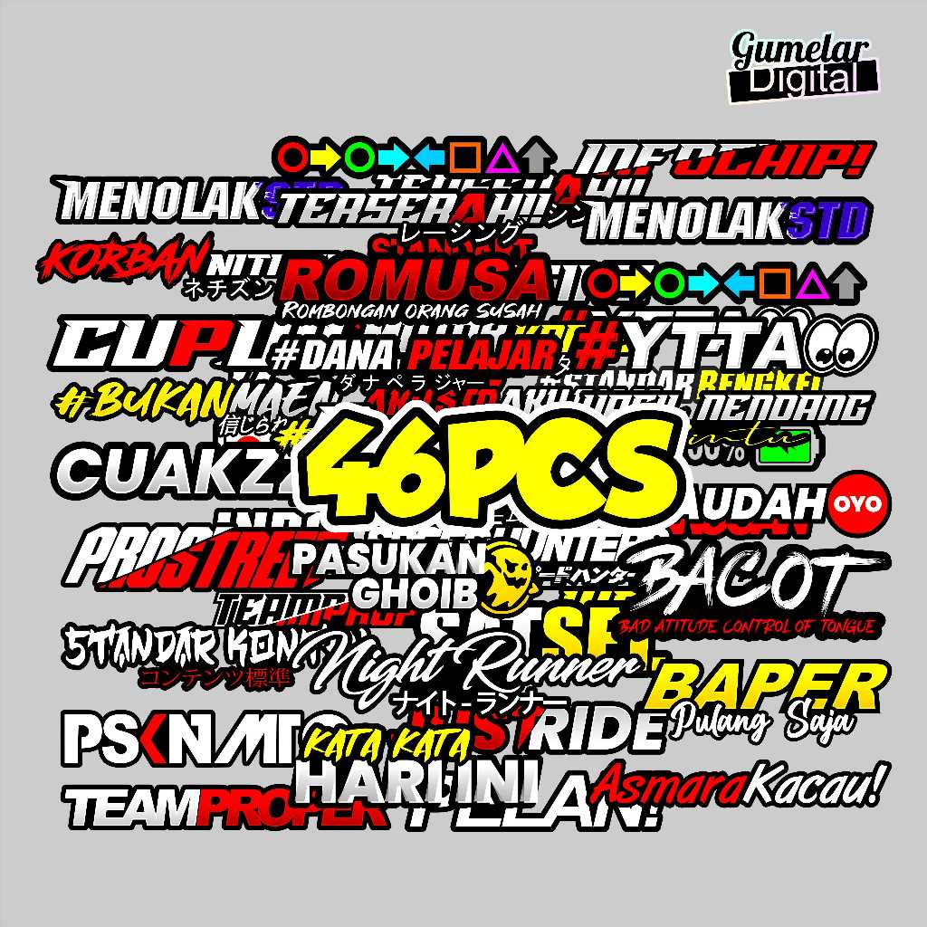 Jual STIKER PRINT CUT STIKER MOTOR STIKER RACING MOTOR STANDAR KONTEN ...