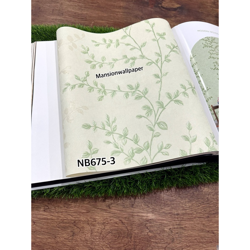 Jual Wallpaper Dinding Ranting Pohon Hijau Gold Putih Mewah Elegan ...