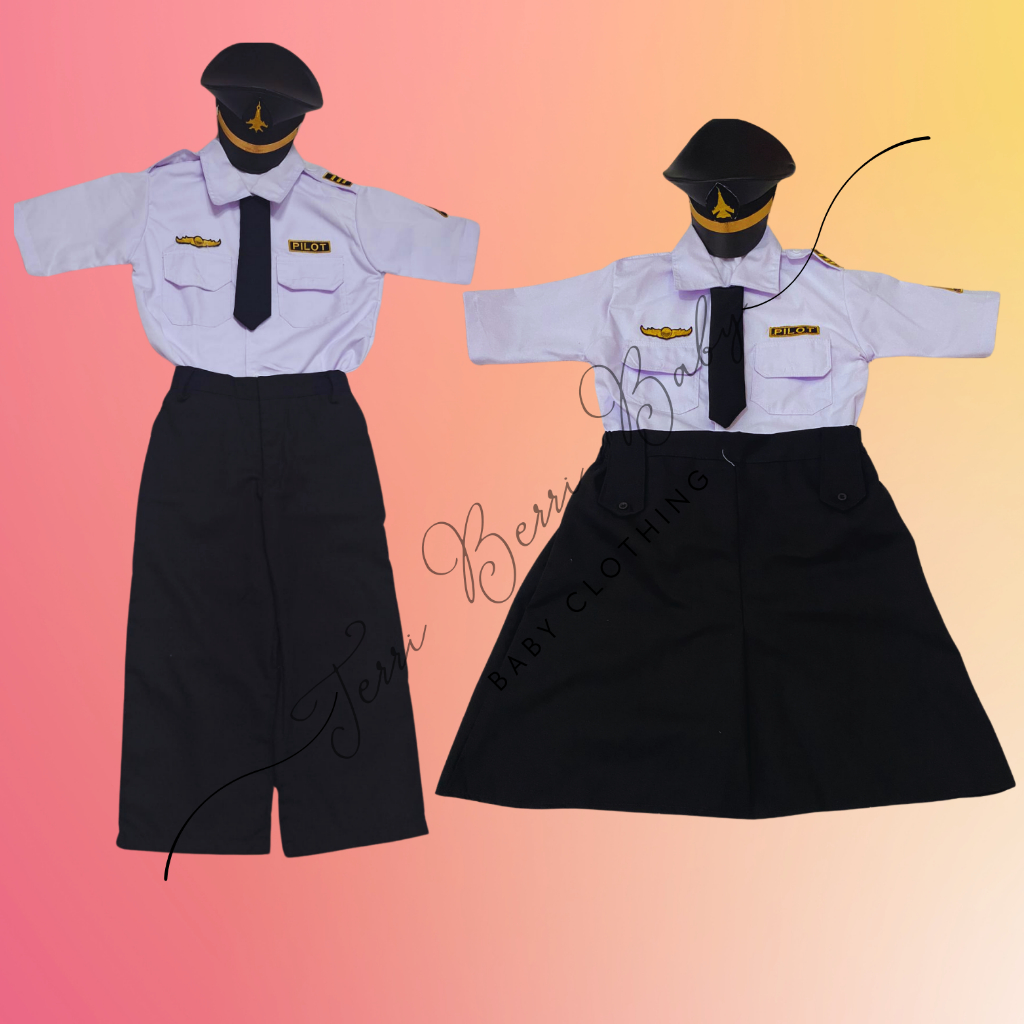 Jual Kostum Baju pilot BAHAN PREMIUM Pakaian setelan pilot costum ...