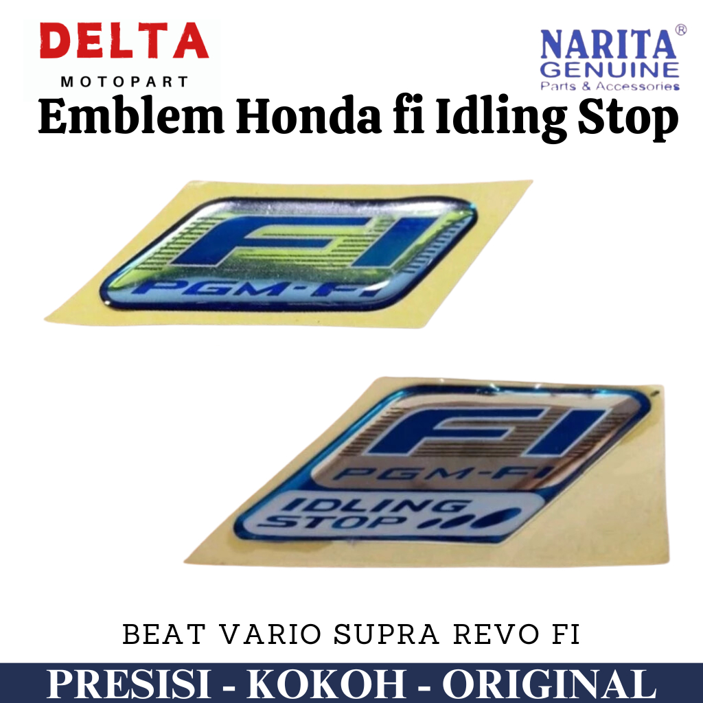 Jual Emblem honda fi idling stop emblem batok depan beat vario supra ...